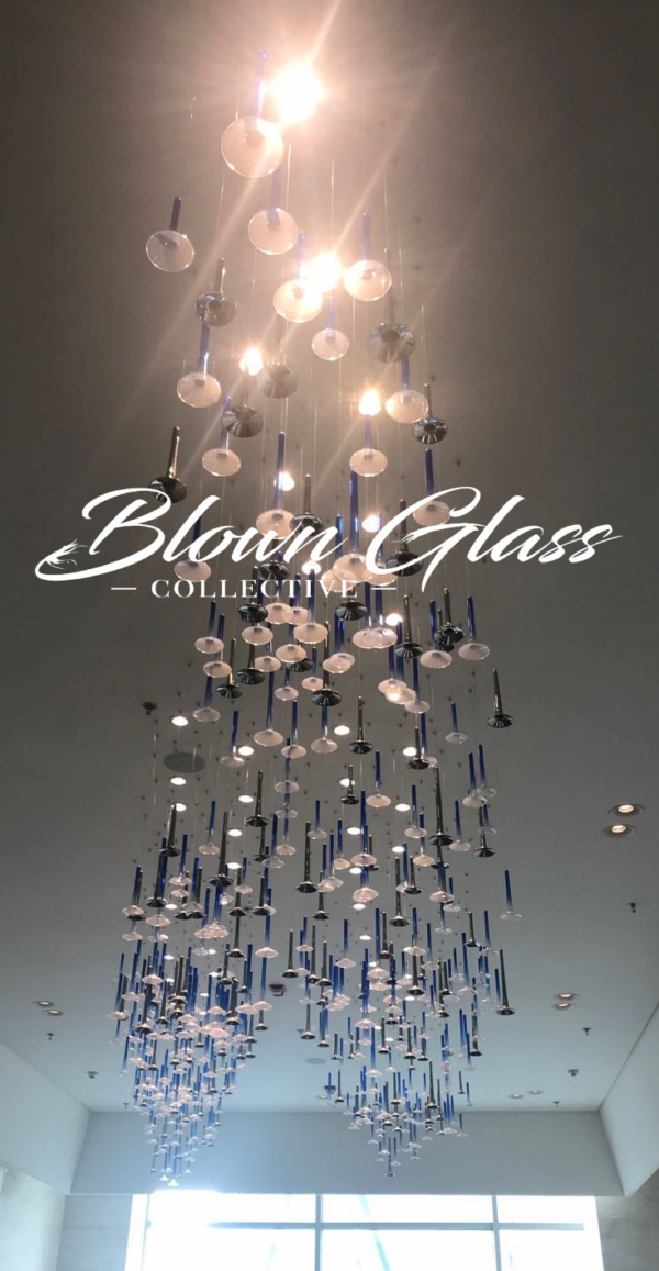 Cascading Chandeliers - Blown Glass Collective