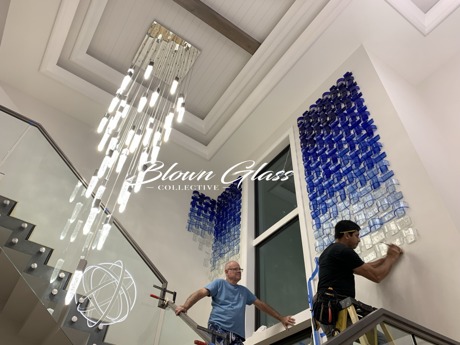 Custom Blown Glass Wall & Ceiling Plates - Blown Glass Collective